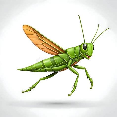 Cartoon Grasshopper Illustration Generated Using Ai Stock
