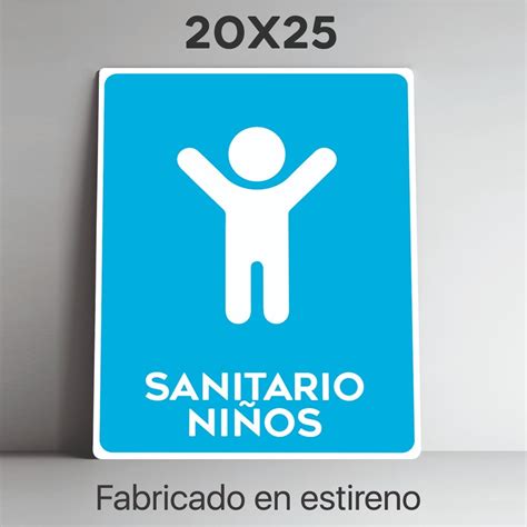 Señalamiento Sanitarios Niños Baños Nom003 20x25 Meses Sin Intereses