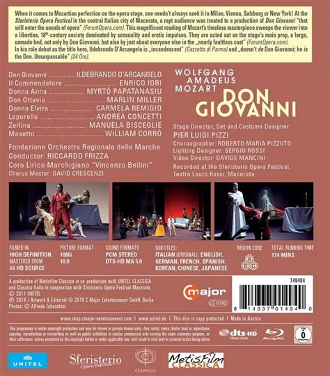 莫札特 唐喬凡尼 Blu ray Mozart Don Giovanni Blu ray FRIZZA