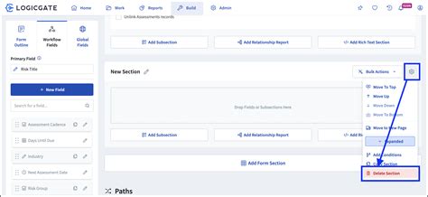 Create Sections And Subsections In A Step Uxri Logicgate Help Center