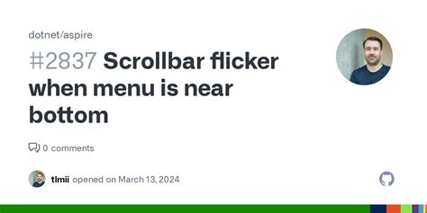 Scrollbar Flicker When Menu Is Near Bottom · Issue 2837 · Dotnetaspire · Github