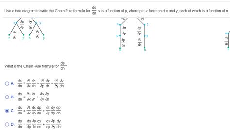 solved use a tree diagram to write the chain rule formula