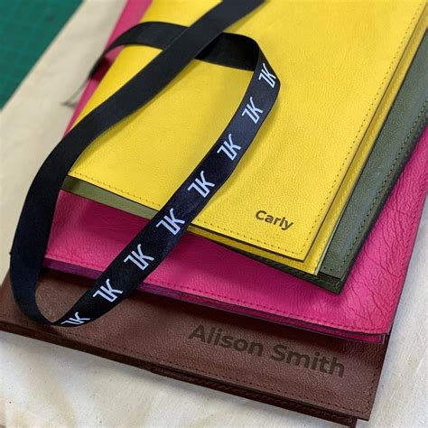 Leather Notebook Cover A4 8 Colours Karmine Leather And Leathercraft