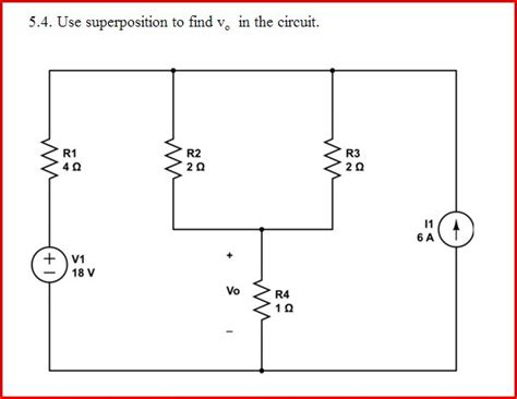 Solved Use Superposition To Find V0 In The Circuit