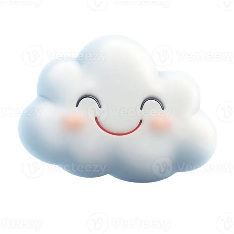 A Smiling Cloud With A Happy Face 51798606 Png