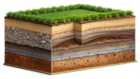 Diagrama De Las Capas Del Suelo Con La Estructura Geológica Del Suelo Y