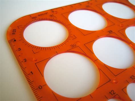 Professional Circle Shape Symbols Technical Drawing Drafting Geometric Template Stencil 1 36mm