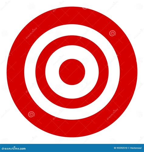 Target Symbol Isolated On White Accuracy Target Aiming Concept Icon Stock Vector