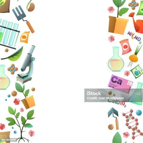 화학 및 천연 비료 원활한 수직 프레임 야채와 과일 나무의 수확량을 늘리기위한 미네랄 및 유기농 탑 드레싱 도입 흰색 배경에 격리 벡터 0명에 대한 스톡 벡터 아트 및 기타