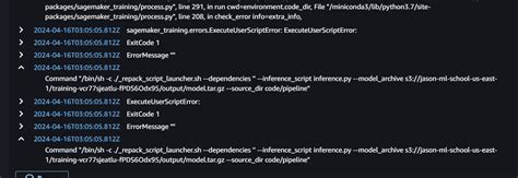 Pipeline Is Working Well Until Repackmodelalgorithmerror Framework