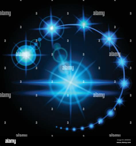 Realistic Effect Flare Glow The Brightness Of The Artificial Light Source The Electrical