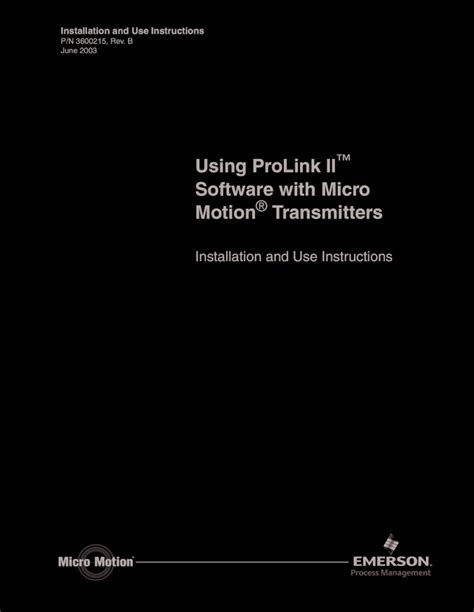 Pdf Emerson Prolink Ii Software Manual Dokumen Tips