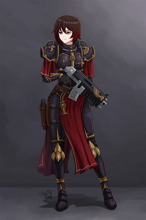 Warhammer X Rwby Sisters Of Battle Ruby Rose By Papercroft On Deviantart