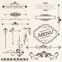 Menu Element Royalty Free Vector Image VectorStock