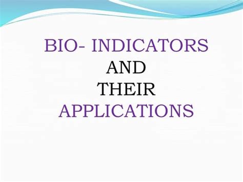 Bioindicators Ppt Ppt