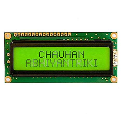 Chauhan Abhiyantriki Lcd 16x2 Alphanumeric Display For 8051 Avr