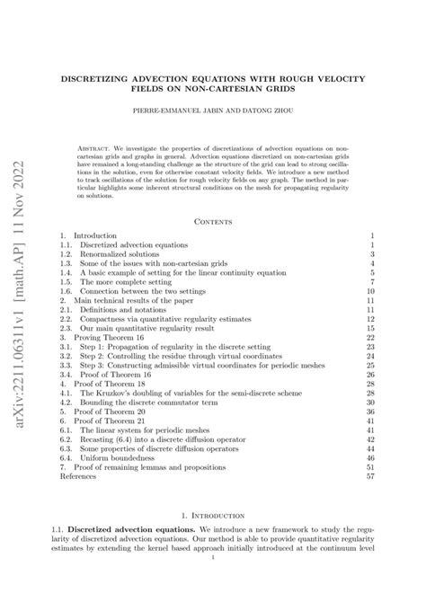 Discretizing Advection Equations With Rough Velocity Fields On Non
