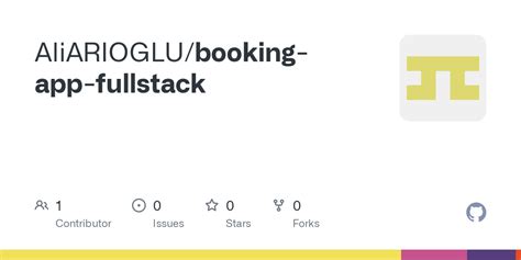 GitHub AliARIOGLU Booking App Fullstack