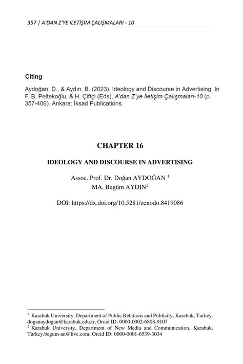 Pdf Ideology And Discourse In Advertising