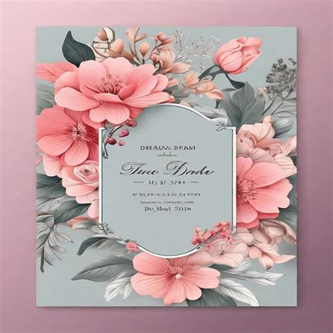 Premium Photo Attractive Luxury Wedding Invitation Template With