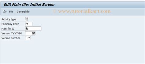 FNN SAP Tcode Edit General Main File