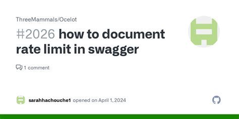 How To Document Rate Limit In Swagger · Issue 2026 · Threemammals
