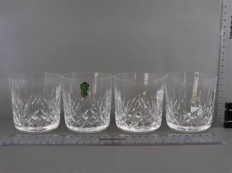 Lot 4 X Waterford Crystal Whiskey Glasses Lismore Pattern