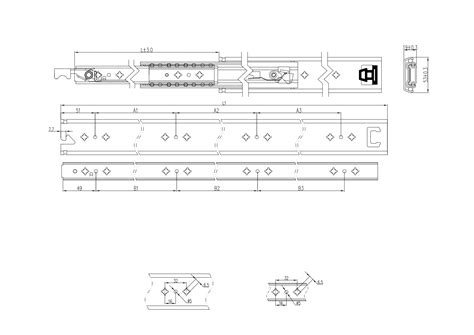 Drawer Slides 125kg Per Pair 1000mm Locking Crown Connections Australia
