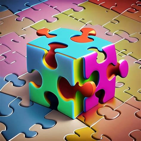 Premium Photo Jigsaw Puzzle Illustration