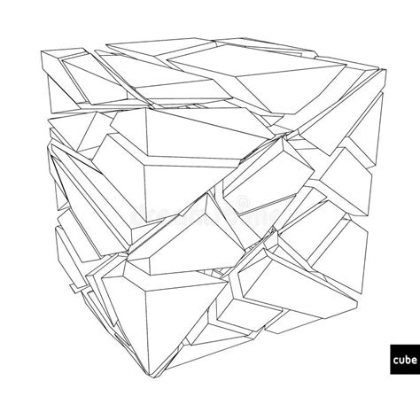 Broken Cube Stock Vector Illustration Of Effect Industry
