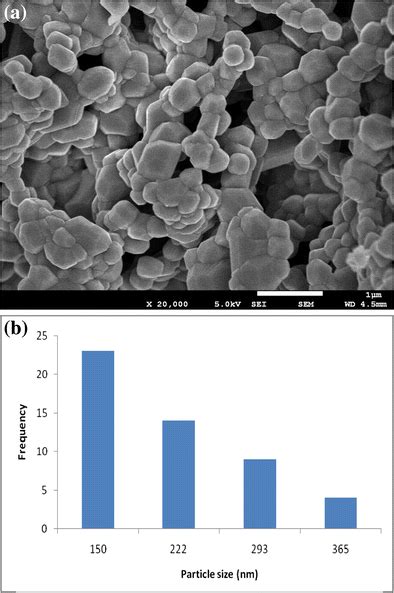 A Fesem Images And B Particle Size Distribution Calculated From Fesem Download Scientific
