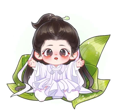 玉骨遥肖战时影Q版人物萌图微信头像 肖战古装漫画形象头像