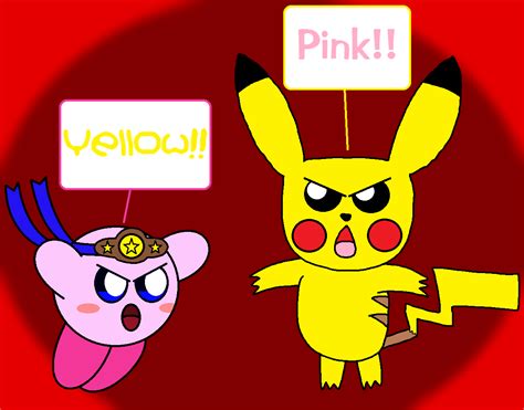 Kirby Vs Pikachu Spongebob Style By Kirbyhamtarogirl On Deviantart