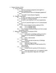 Physical Structure Of DNA I Physical Structure Of DNA A Critical Questions A 1 How Do The