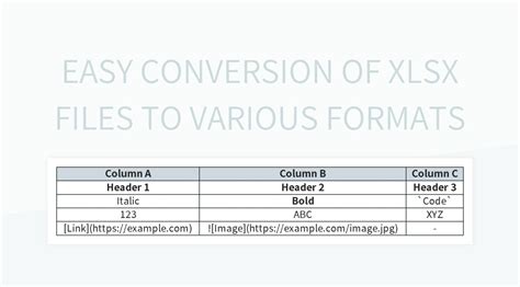 Easy Conversion Of XLSX Files To Various Formats Excel Template And Google Sheets File For Free