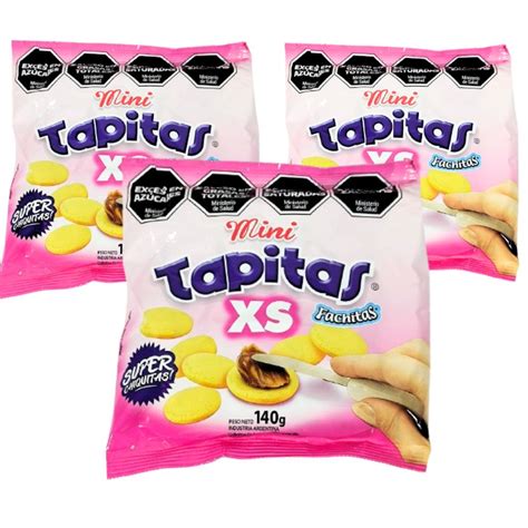 Fachitas Mini Tapitas Xs Vanilla Cornstarch Alfajores Cookies 140 G 493 Oz Pack Of 3