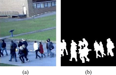 foreground detection result of the gaussian mixture model a is the