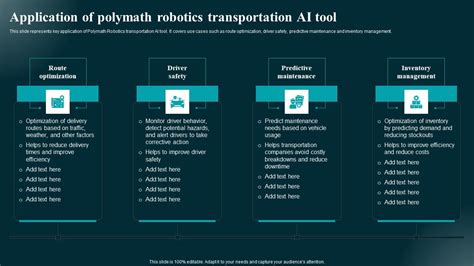 Application Of Polymath Robotics Transportation Ai Tool Applications And Impact Demonstration Pdf
