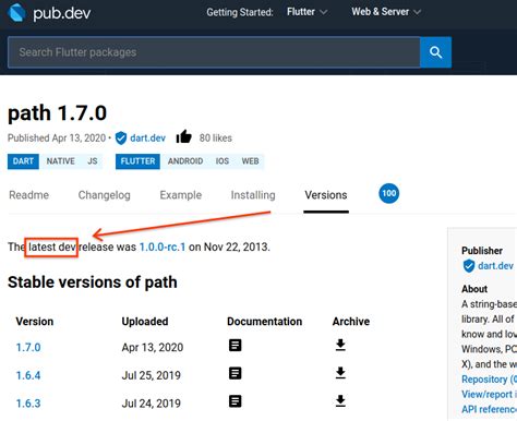 Use The Terminology Prereleases Instead Of Dev Releases · Issue 3616 · Dart Langpub Dev