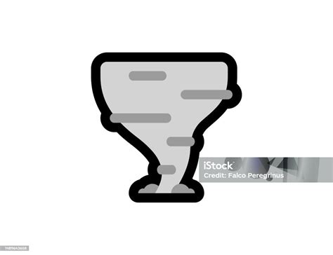 흰색 배경에 토네이도 벡터 아이콘입니다 토네이도 폭풍 이모티콘 그림 고립된 폭풍 바람 벡터 이모티콘 구름이 짙게 낀 하늘에 대한 스톡 벡터 아트 및 기타 이미지 Istock