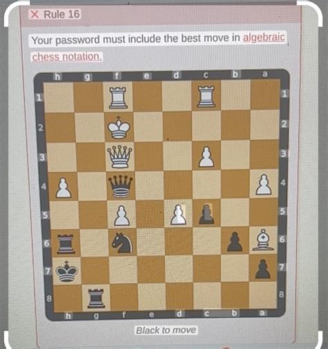Need Some Help With Algebraic Chess Notation R Thepasswordgame