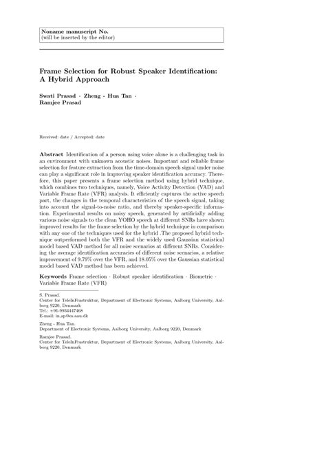 Pdf Fusion Multistyle Training For Speaker Identification Of Disguised Speech