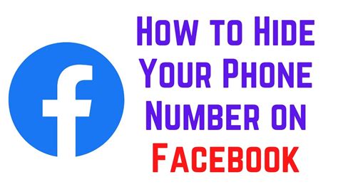 How To Hide Your Phone Number On Facebook Youtube