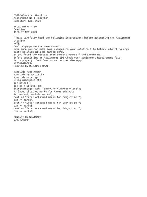 Cs602 Assignment No1 100 Accurate Solution By Mjunaid Qazi Pdf Computing Computer