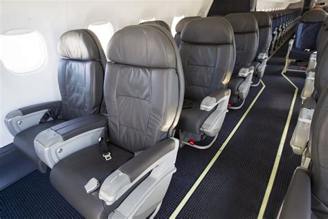 First Class Section On Board An American Eagle E 175 At Lax