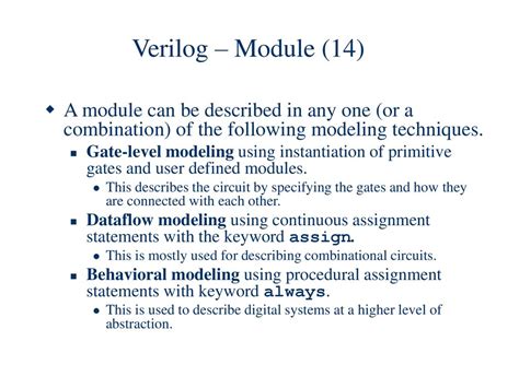 Verilog Hdl Introduction Ppt Download