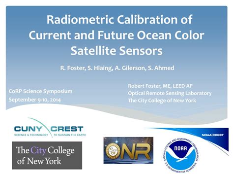 Ppt Radiometric Calibration Of Current And Future Ocean Color