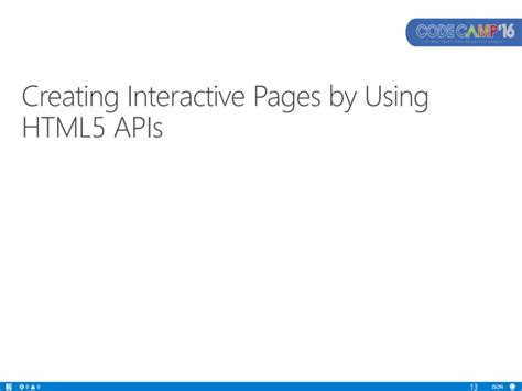 Html5 Features And Javascript Apis Ppt