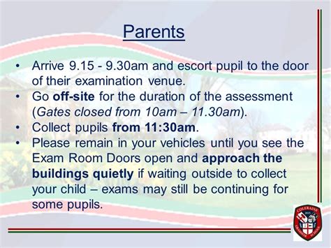 Reminders For Seag At Cgs Coleraine Grammar School