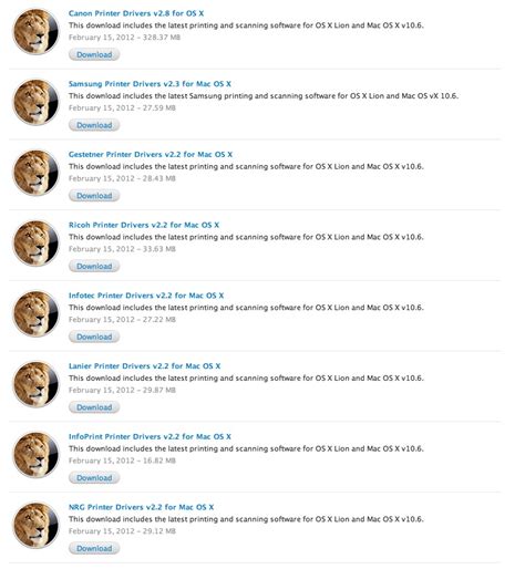 Apple Releases A Ton Of Mac Os X Printer Drivers